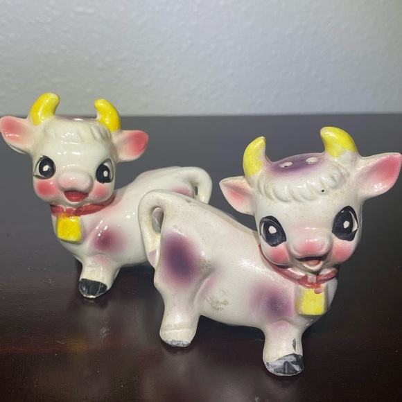 Vintage | Kitchen | Vintage Ceramic Happy Purple Cow Salt And Pepper ...
